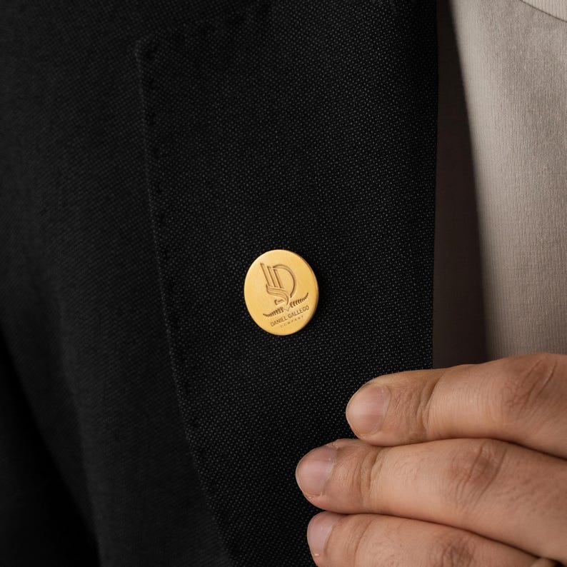 Custom Company Logo Lapel Pin: Business Suit Brooch - Etsy