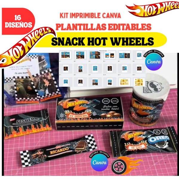 Plantilla de hot wheels para imprimir personalizado - Etsy México