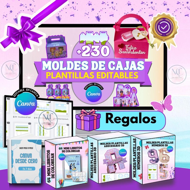 230+ Editable Party Box Templates in Canva | Box Templates for Sweets ...