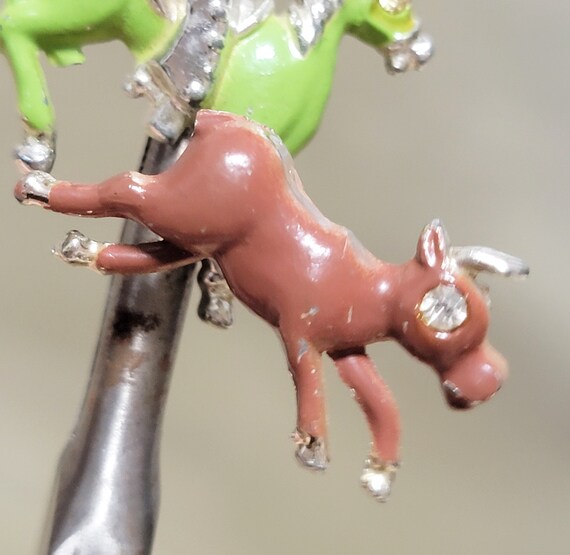 Mechanical Cowboy, Horse Roping A Calf Pin Brooch Ver… - Gem