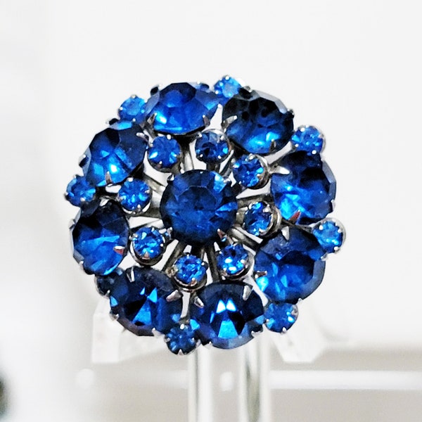 Blue Rhinestone Pin - Etsy