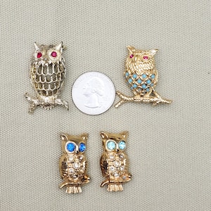 Owl Brooch Pin Ciner Gerry's Small Scatter Pins Collar Hat Scarf Pins ...
