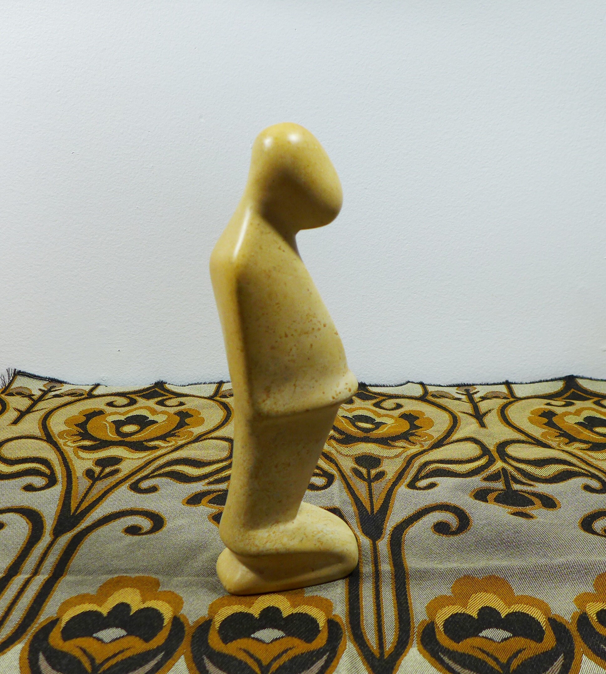 Hand Carved Statue Pregnant Woman Figurine Family Minimalist | Etsy