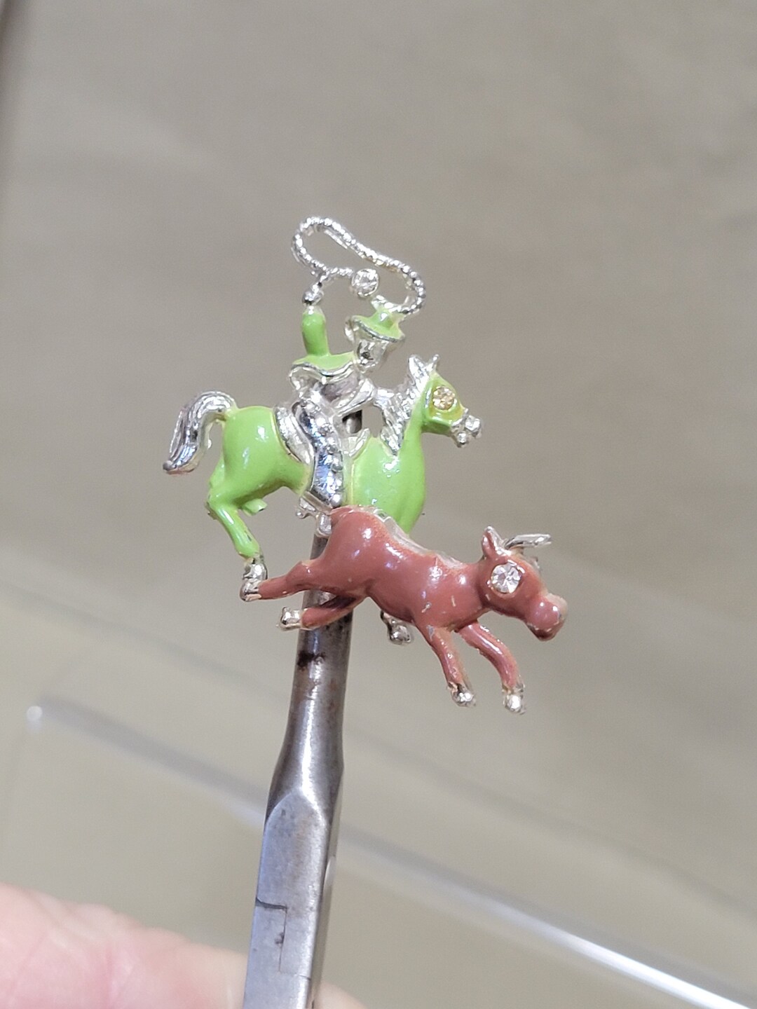 Mechanical Cowboy, Horse Roping A Calf Pin Brooch Very Cool the Calk or ...