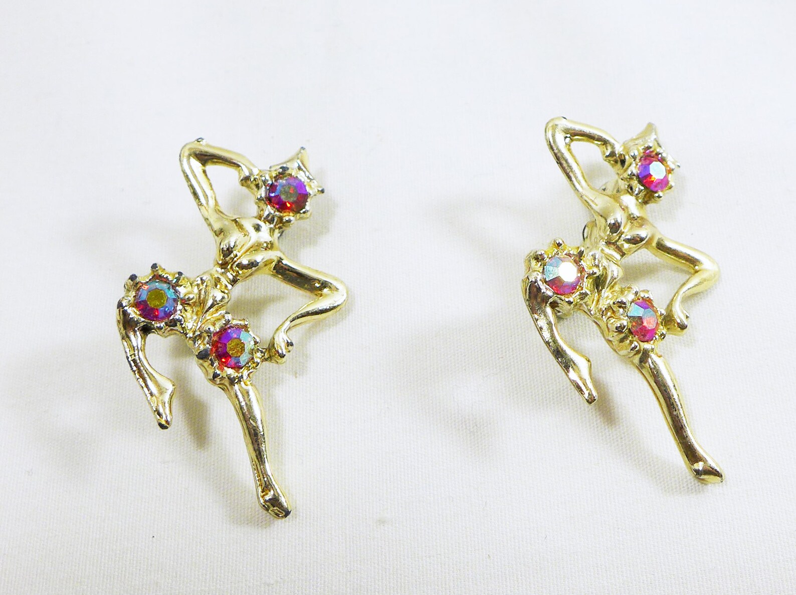 Too Cute Scatter Pins Oriental Dancers Gold Brooch Pin AB - Etsy