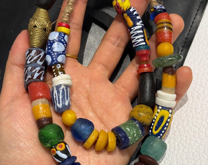 Beautiful Mixed Color Africa Glass Beads Strand - Etsy