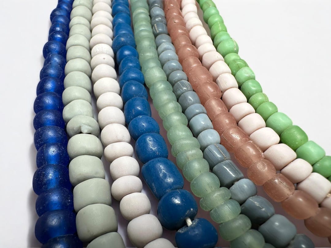 Handmade Java Glass Beads: Assorted Colors, Rustic Tribal Jewelry - Etsy