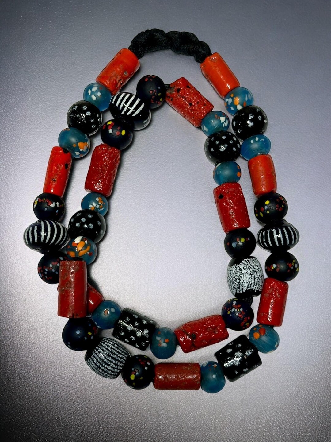 Handmade Nepalese Glass & Resin Beads Necklace – African Trade Beads ...