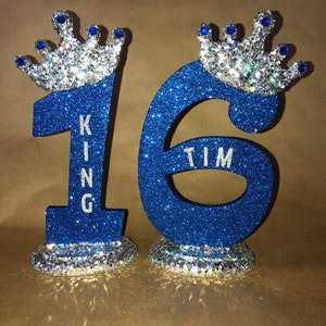 Sparkle Letter or Number With Crown. Royal Themed Decoration for Party ...