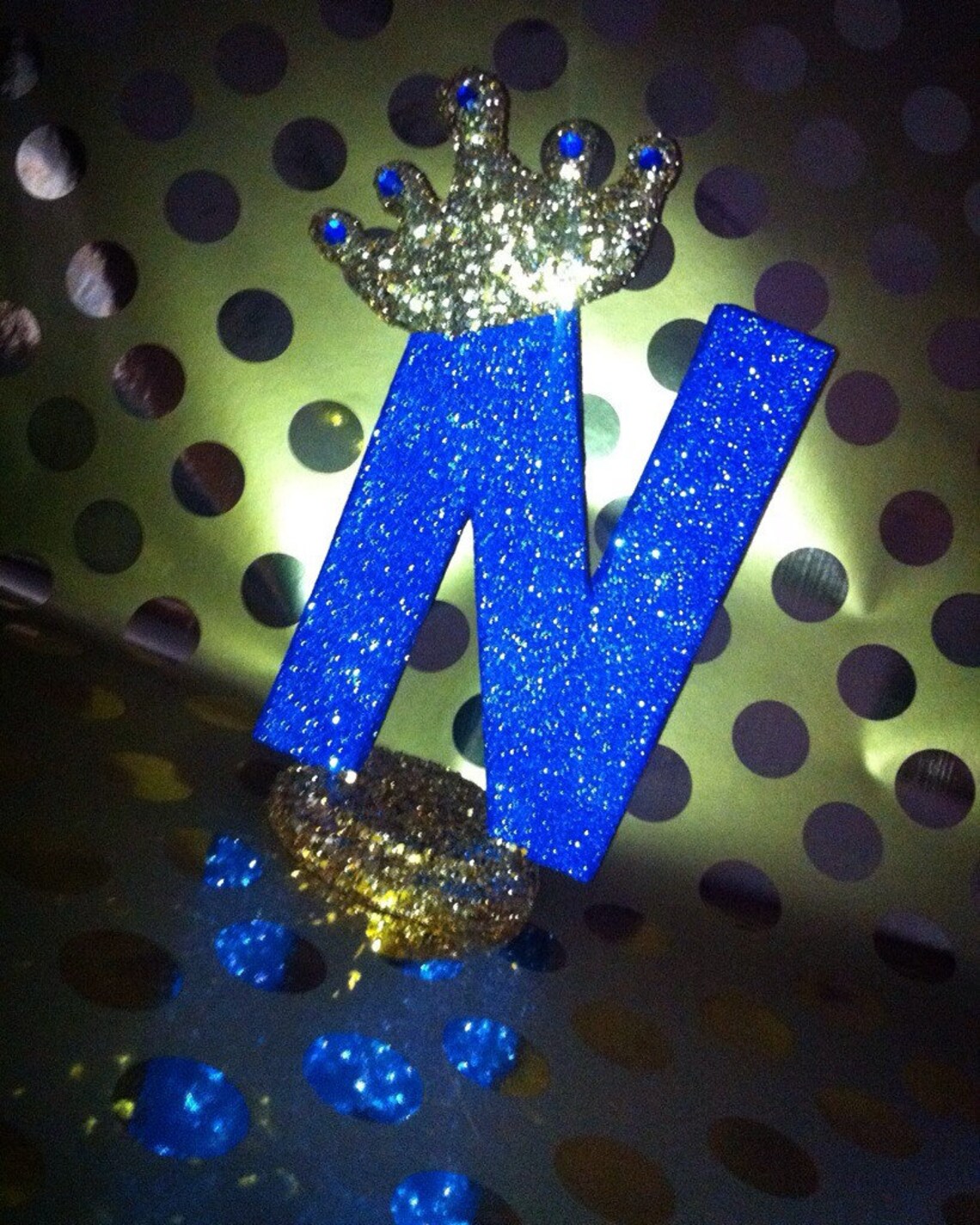 Sparkly Letter Centerpiece: 10" Crown Initial, Table Decor - Etsy