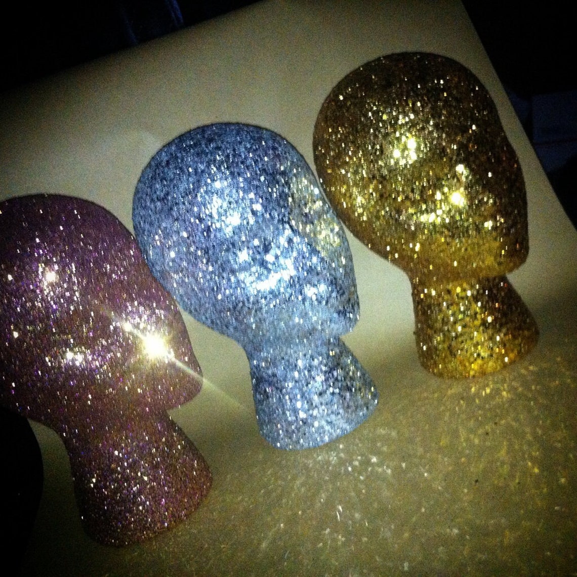 Glitter and Sparkle Wig Head for Decorative Purposes Holding | Etsy