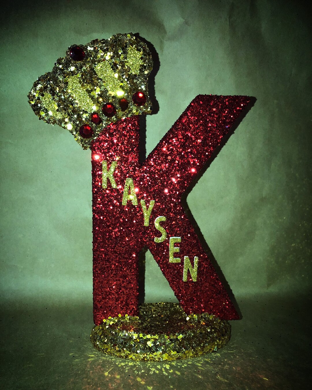 Sparkly Crown Letter Centerpiece, Custom Table Number - Etsy
