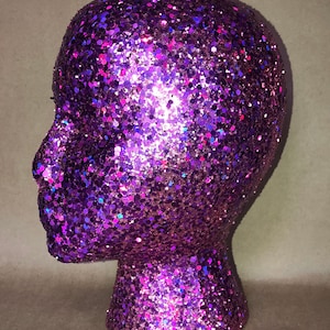 Glitter and Sparkle Wig Head for Decorative Purposes, Holding Wigs, or ...