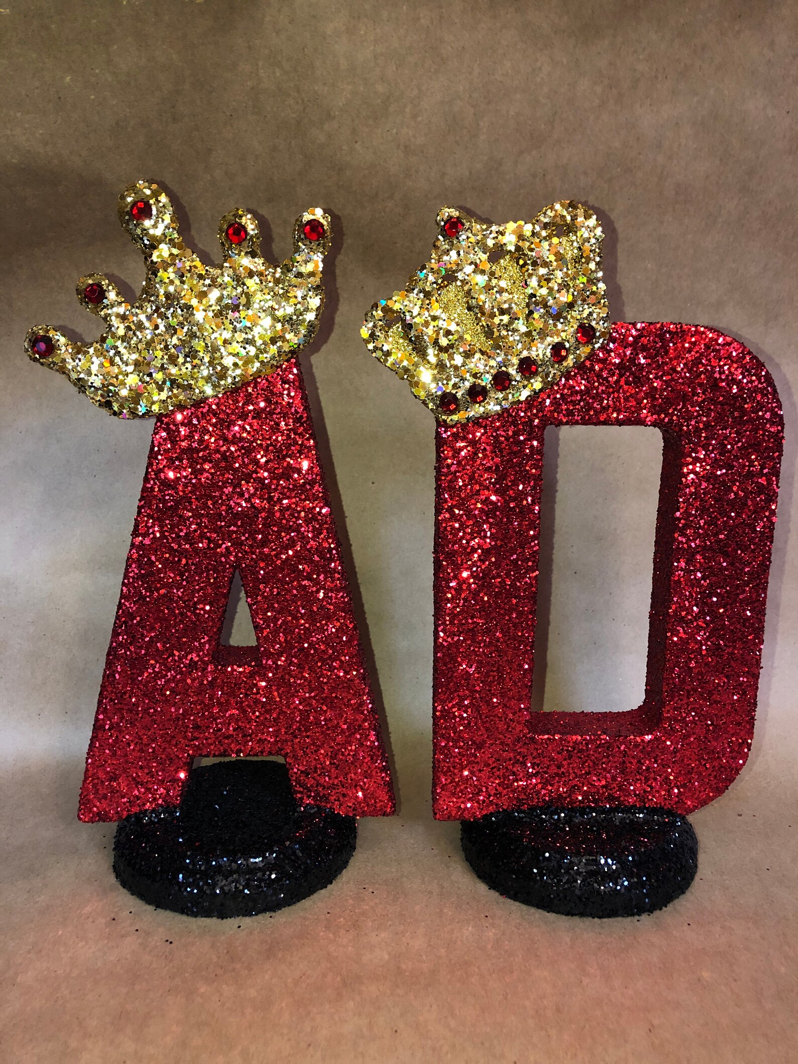 Sparkly Letter Centerpiece: 10" Crown Decoration - Etsy