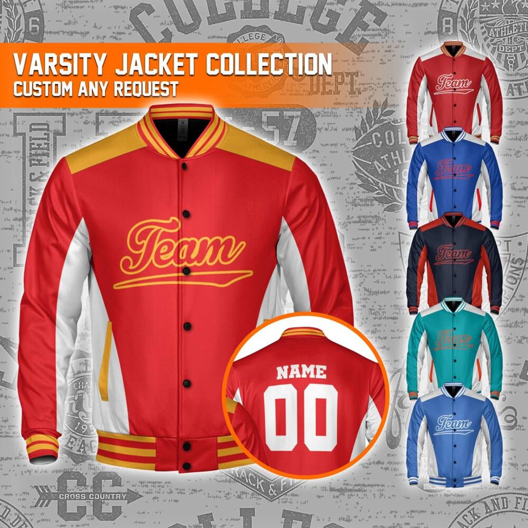 Customized Football Team Colorful Varsity Jacket Collection VDD28 ...