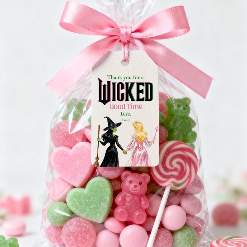 Wicked Gift Tag Party Favor Tag Template (digital Download) - Etsy