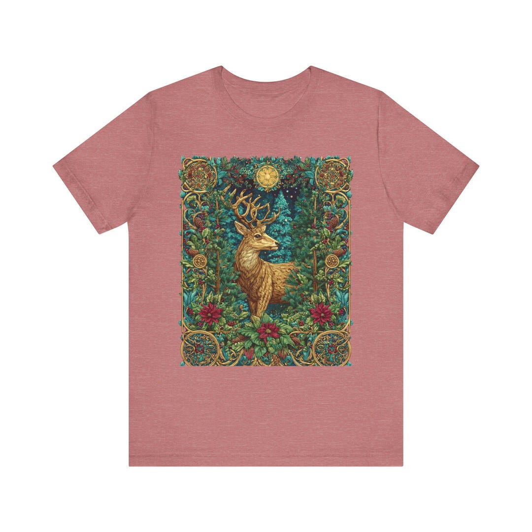 Yule Stag Shirt Celtic Winter Solstice Top Yule Festival Gift Pagan ...