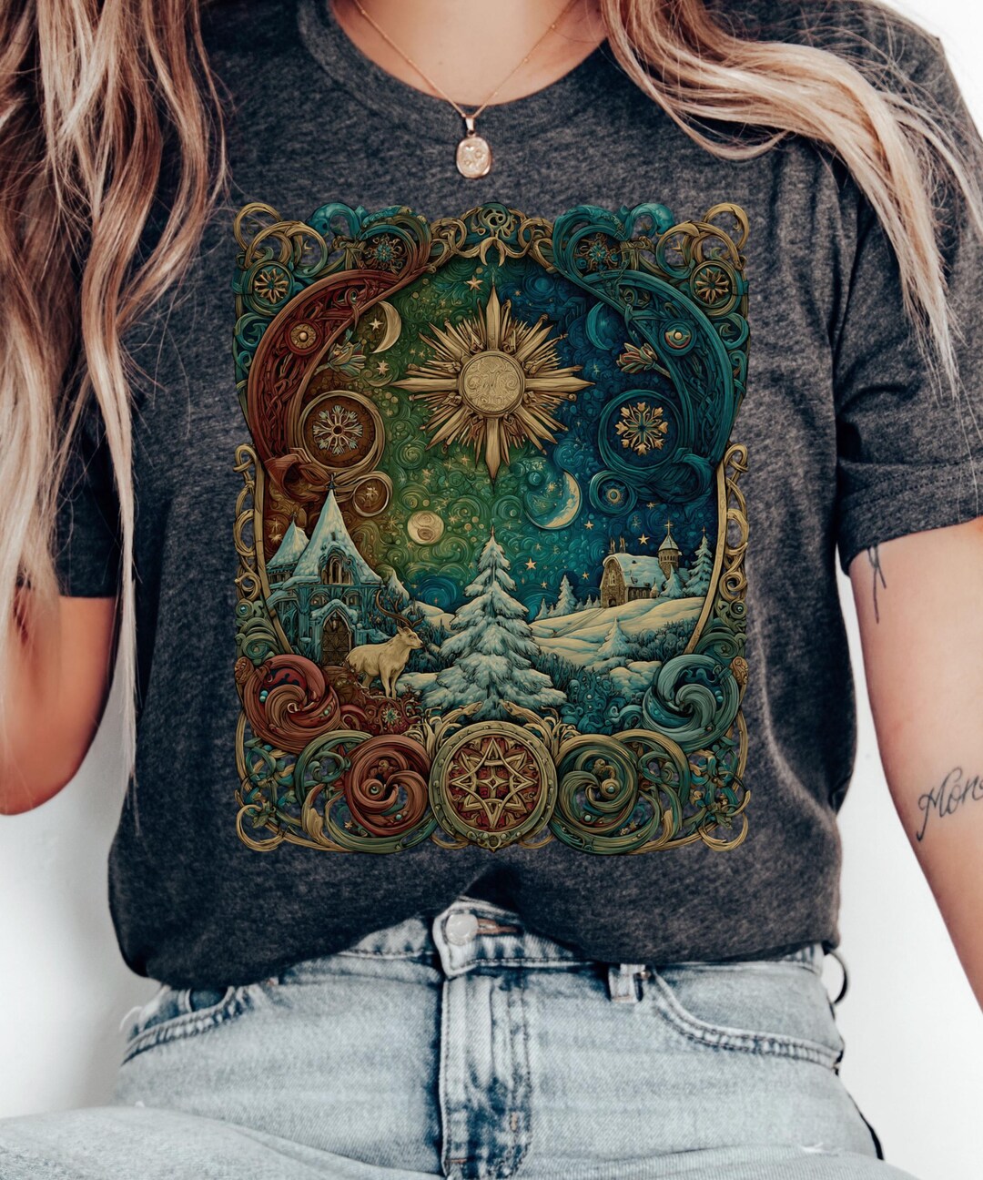 Celtic Divine Feminine Top Emily Balivet Inspired Art Witchy Yule Gift ...