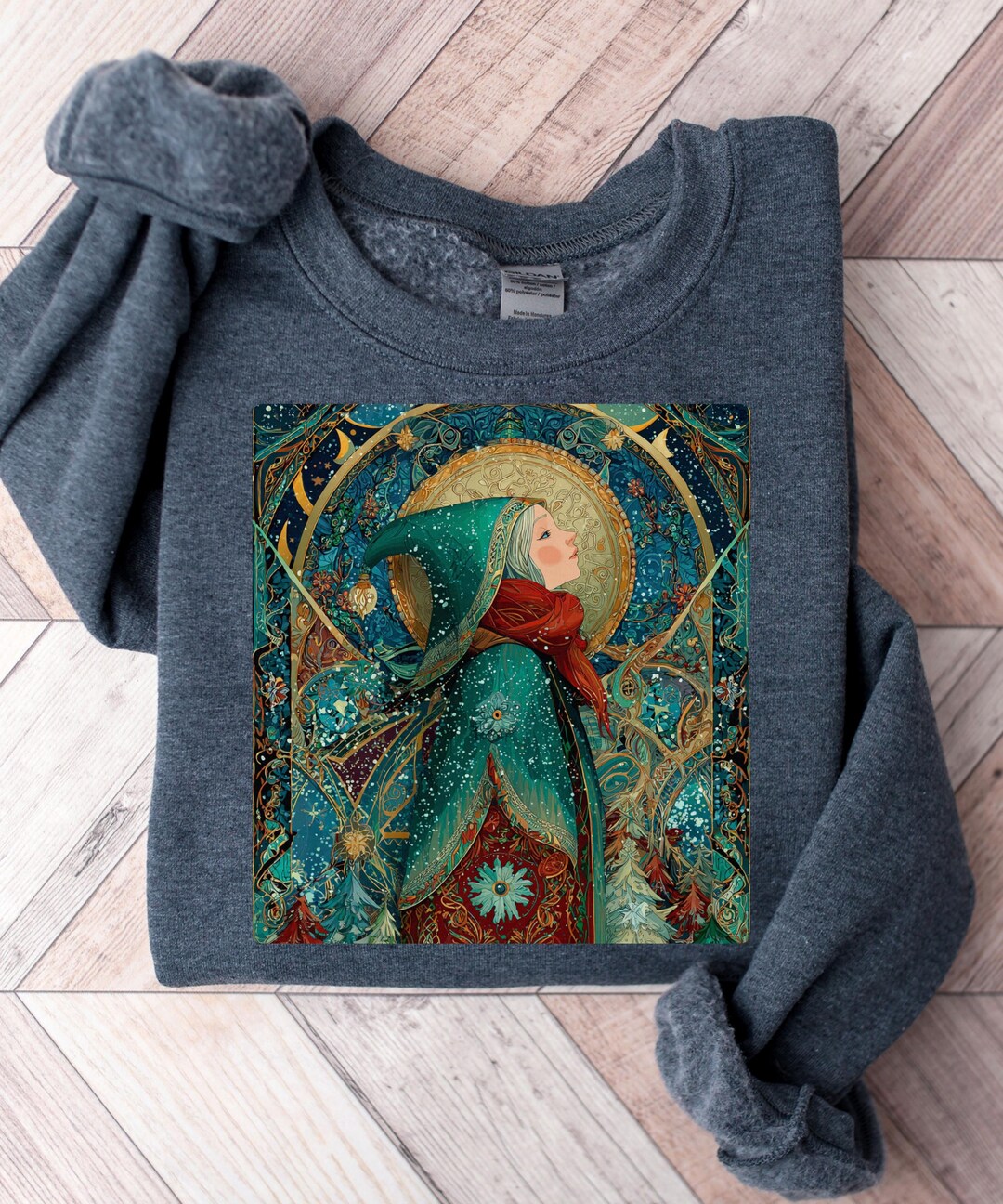 Emily Balivet Inspired Art Winter Witch Shirt Yule Gift Pagan Yule Top ...