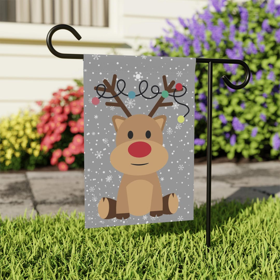 The Red Nosed Reindeer Garden & House Banner - Etsy