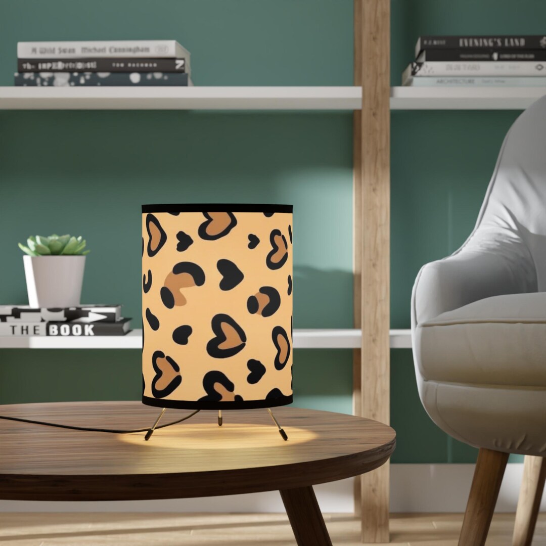 Leopard Loving Tripod Lamp With High-res Printed Shade, US\CA Plug - Etsy