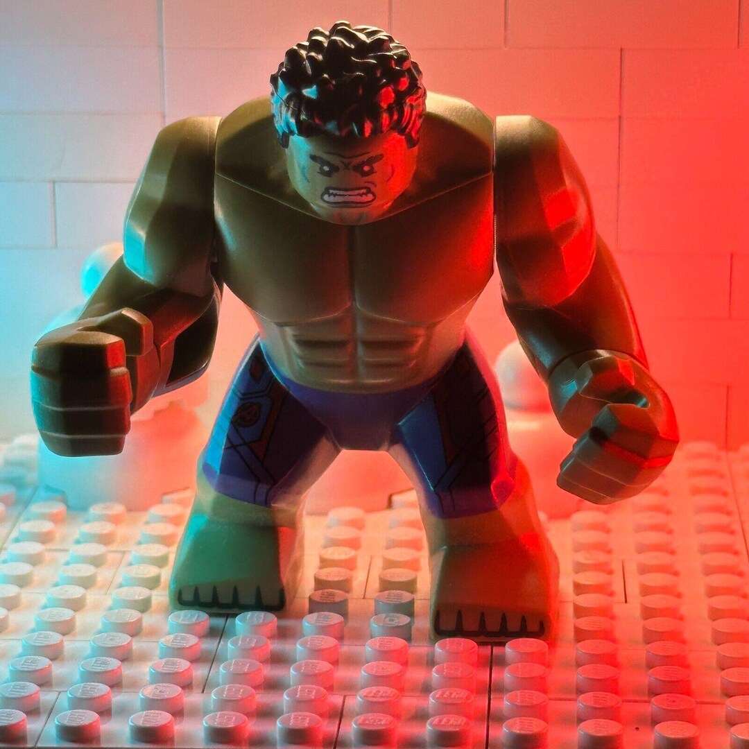 LEGO Minifigure Hulk Bigfig, Giant, Dark Purple Pants Sh0173 - Etsy