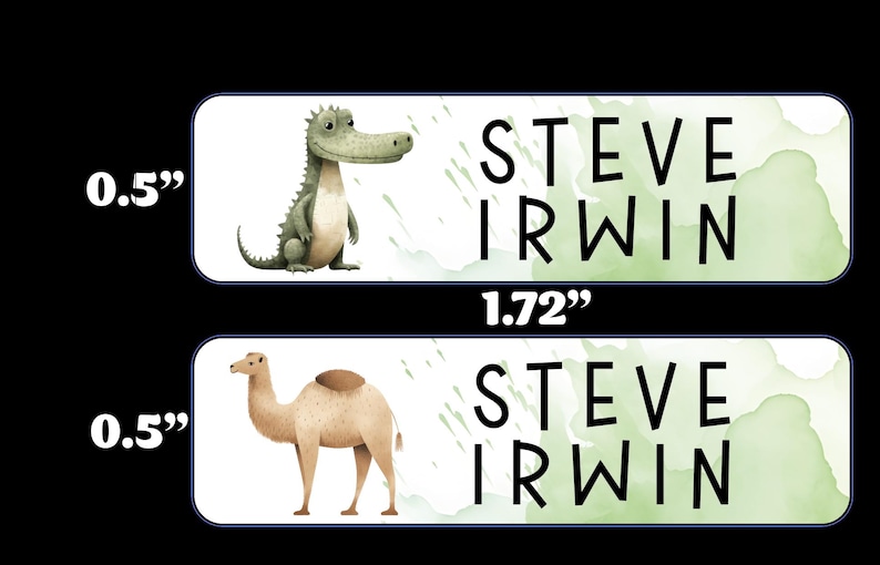 Zoo Animals Name Tag Stickers: Waterproof Kids Labels - Etsy