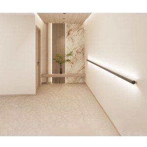 Modern Metal Stair Handrail With LED Motion Sensor Light, Customizable ...