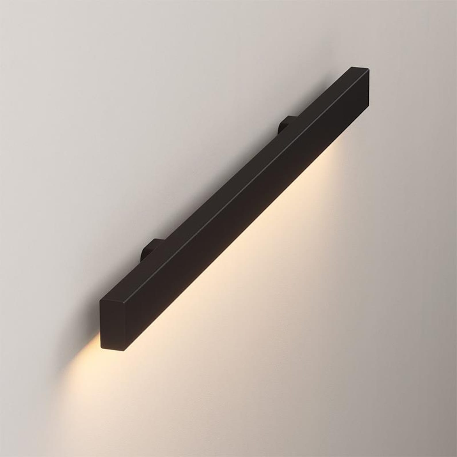 LED Handrail Custom Stair Railing | Modern Stair Handrail | Black ...
