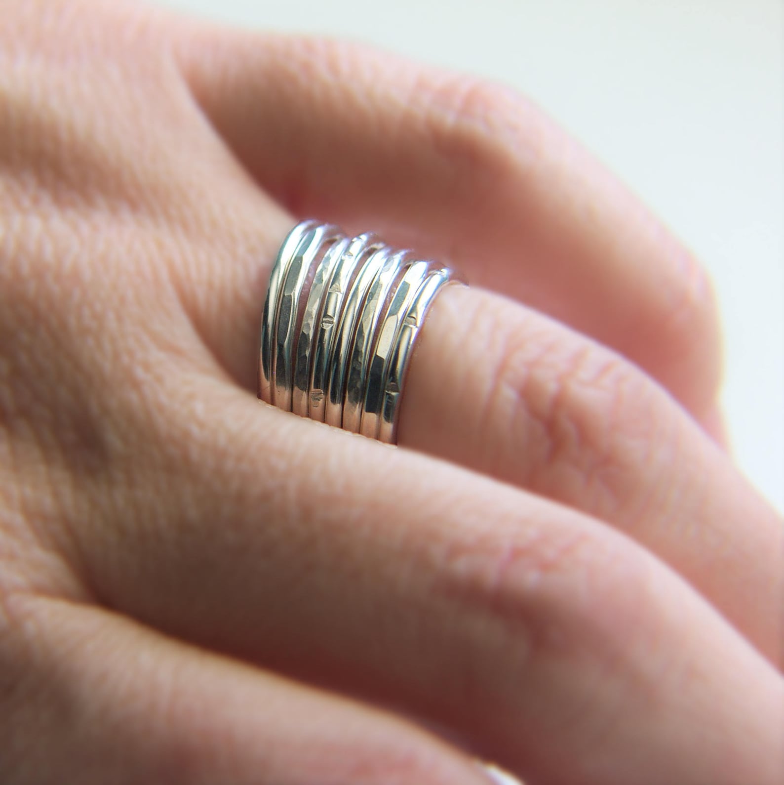 Thin Stackable Band Single Sterling Silver Ring Choice of | Etsy Canada