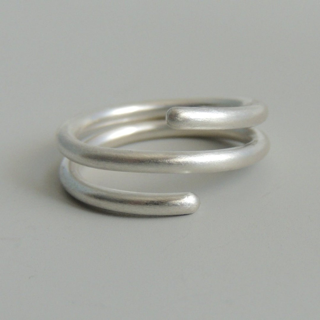 Sterling Silver Coil Ring Simple Band Wrap Ring Minimalist Jewelry - Etsy