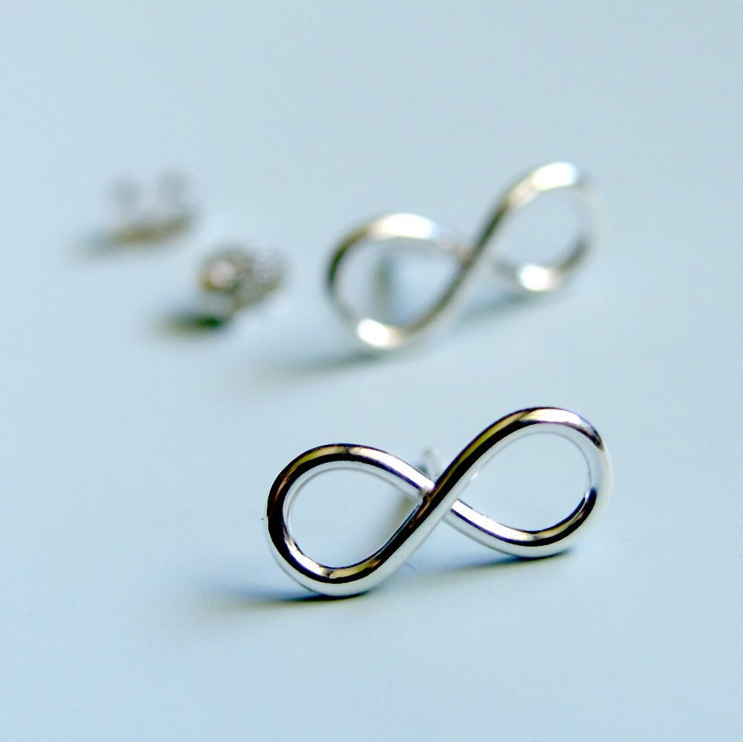 Infinity Symbol Earrings Sterling Silver Infinity Sign Stud Earrings ...