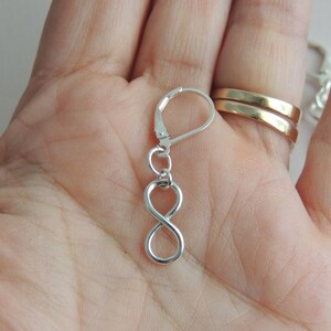 Infinity Symbol Earrings Sterling Silver Infinity Sign Dangle Earrings ...