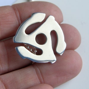 45 Rpm Adapter Sterling Silver Necklace Retro 70's Necklace - Etsy