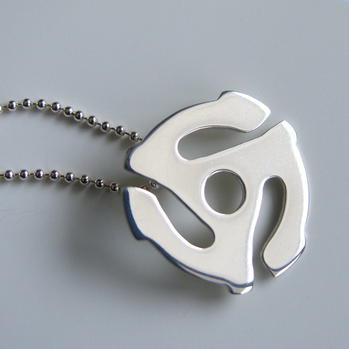 45 Rpm Adapter Sterling Silver Necklace Retro 70's - Etsy