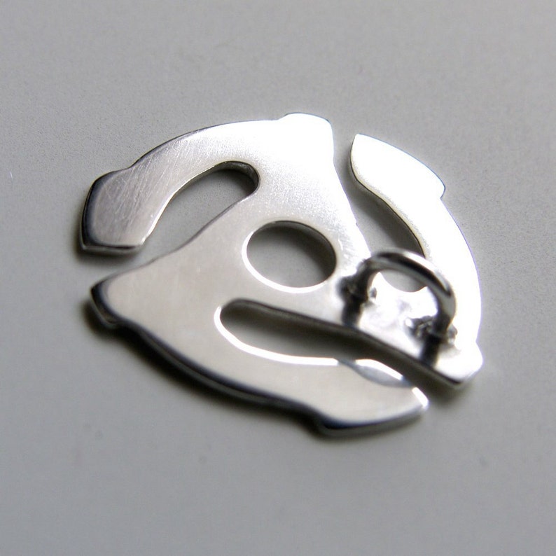 45 Rpm Adapter Sterling Silver Necklace Retro 70's Necklace - Etsy
