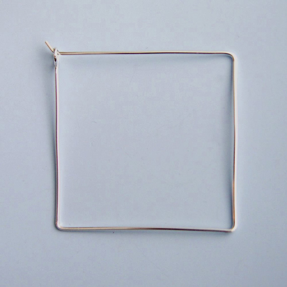 Square Hoops Sterling Silver Square Hoop Earrings 1.5 Inch - Etsy