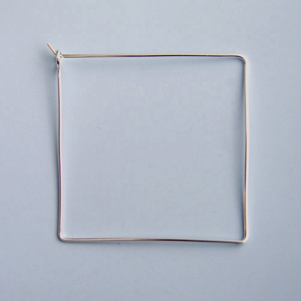 Square Hoops Sterling Silver Square Hoop Earrings 1.5 Inch - Etsy