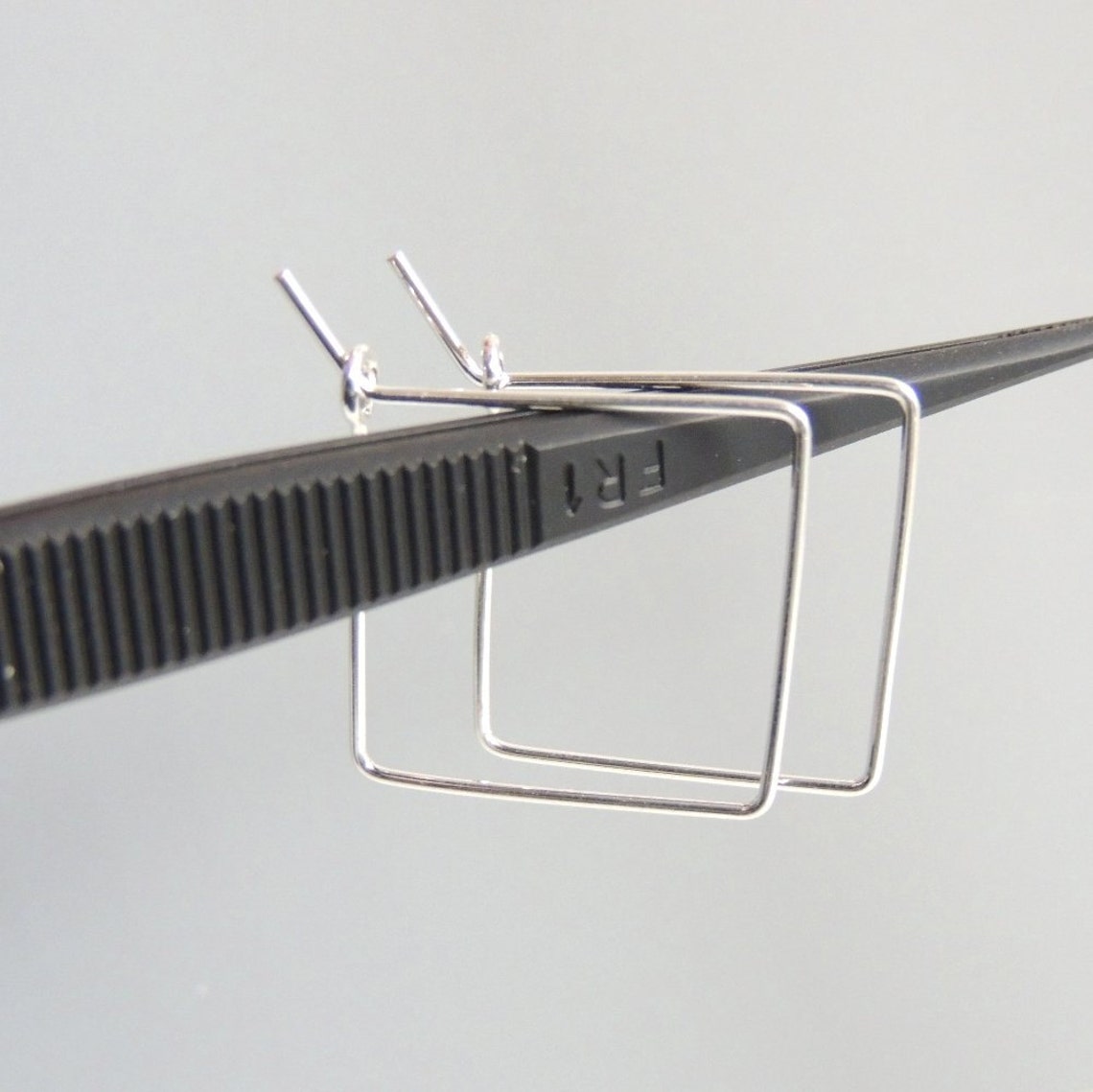 Square Hoops Sterling Silver Square 3/4 Inch Hoop Earrings - Etsy