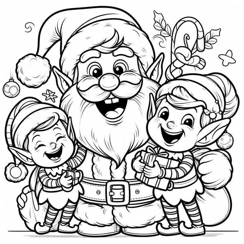Christmas Coloring Pages for Kids - Etsy