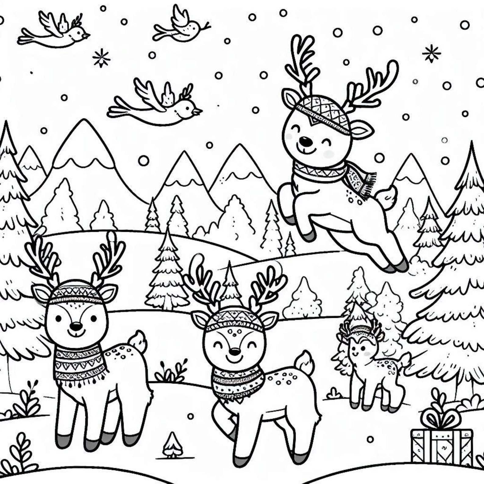 Christmas Coloring Pages for Kids - Etsy