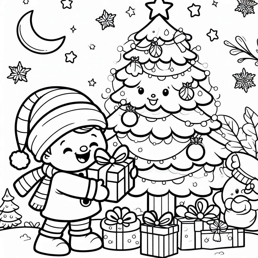 Cute Christmas Coloring Pages for Kids - Etsy
