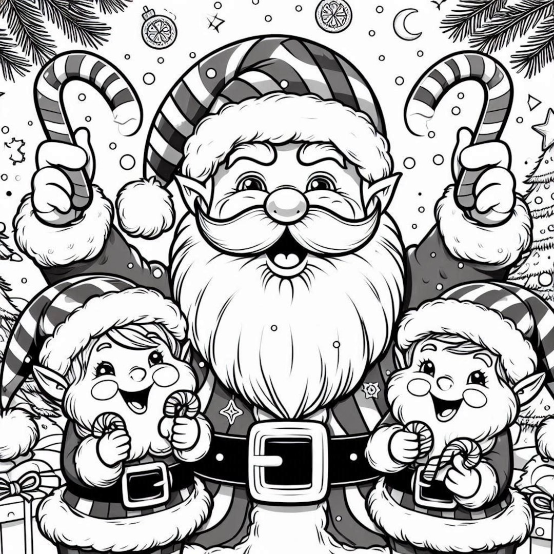 Christmas Coloring Pages for Kids - Etsy