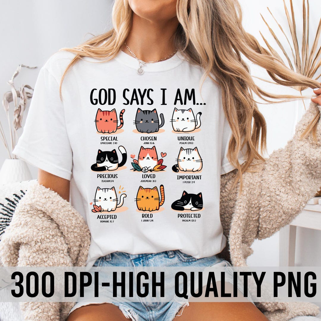 God Says I Am Png, Bible Verse Png, Christian Positive Quotes ...