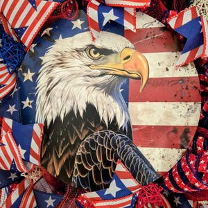 Patriotic Eagle Wreath - Etsy
