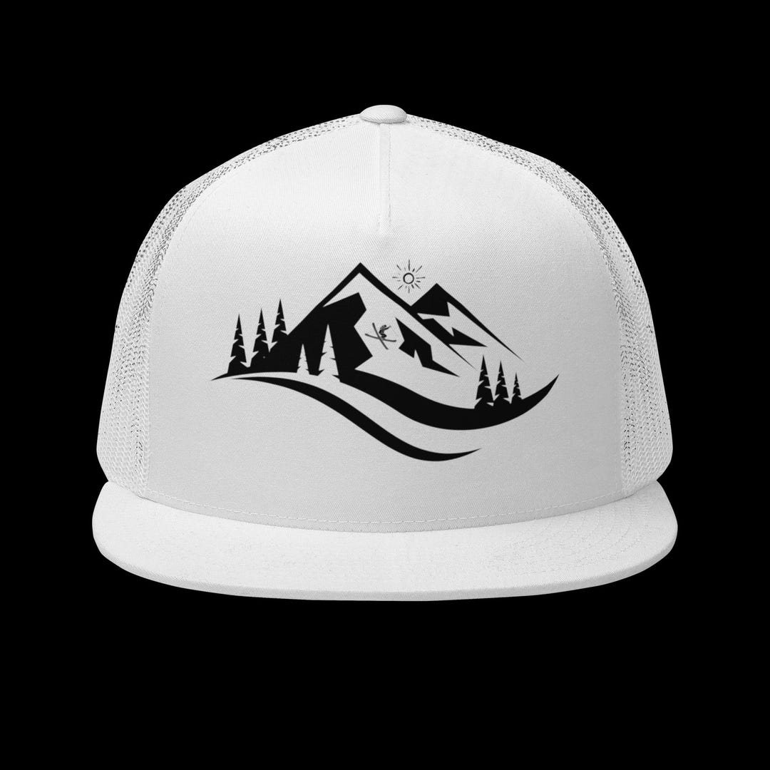 Downhill Skier Trucker Cap: Mountain Sports Hat - Etsy