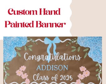 Graduation Banner| Kraft Paper Banner | Custom | Hand Painted | Party ...