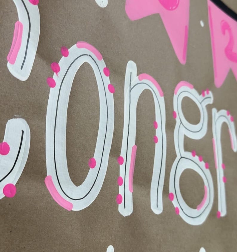 Graduation Banner | Kraft Paper Banner | Custom Banner | Hand Painted ...