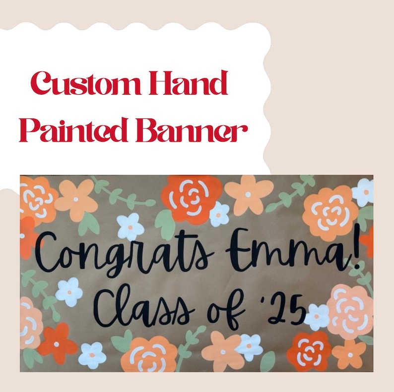 Graduation Banner | Kraft Paper Banner | Custom Banner | Hand Painted ...