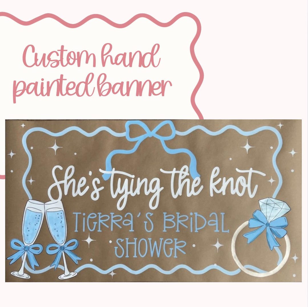 Bridal Shower Banner | Kraft Paper Banner | Custom Banner | Hand ...